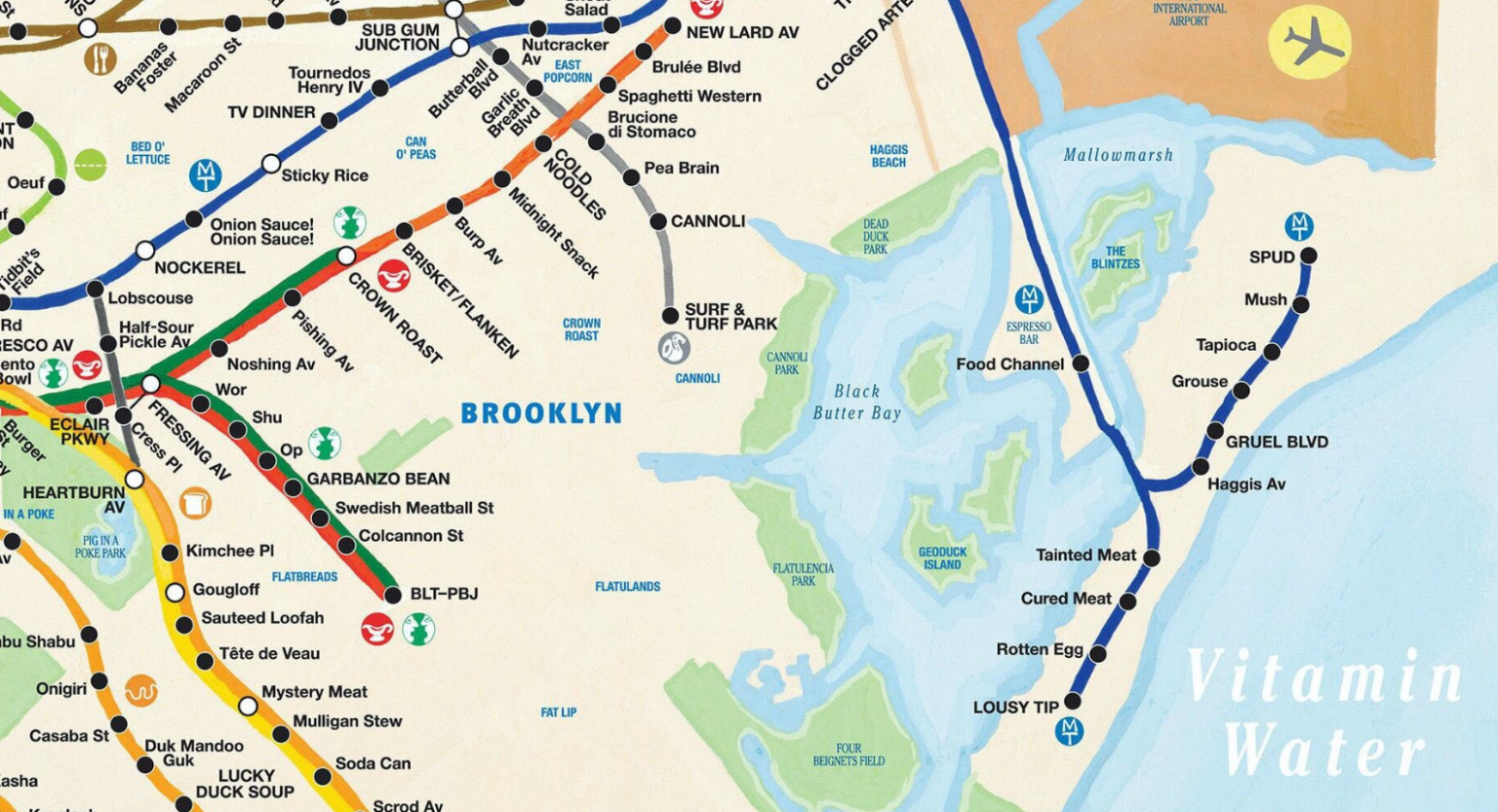 The New York City sub-culinary map