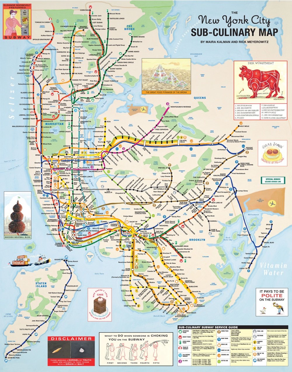 The New York City sub-culinary map