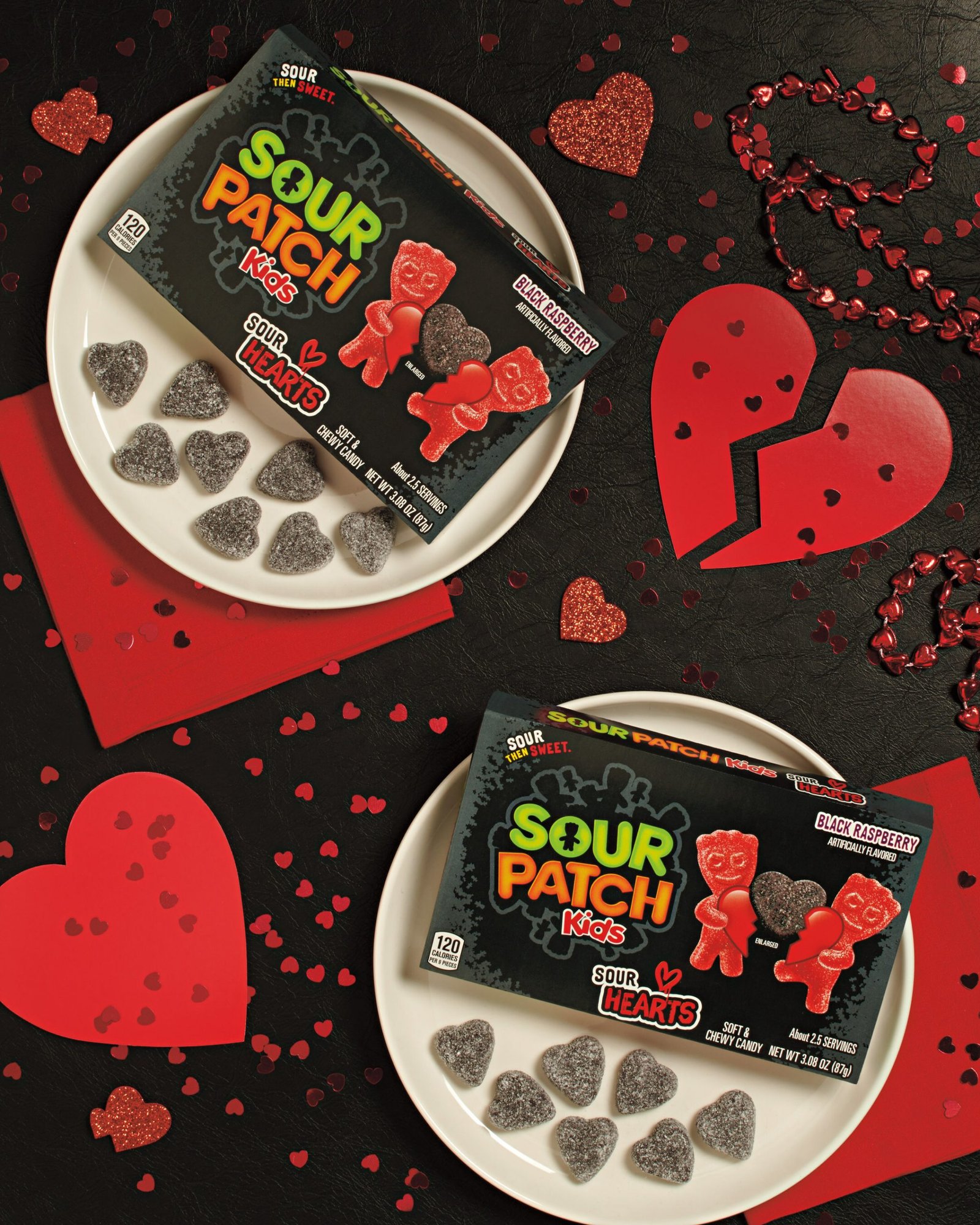 Sour Patch Kids paints Valentine’s Day black hearts
