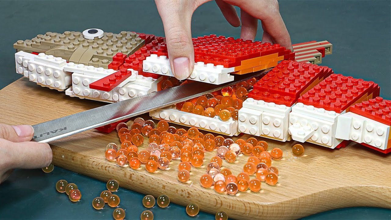 How to Cut Up a Huge Lego Salmon
