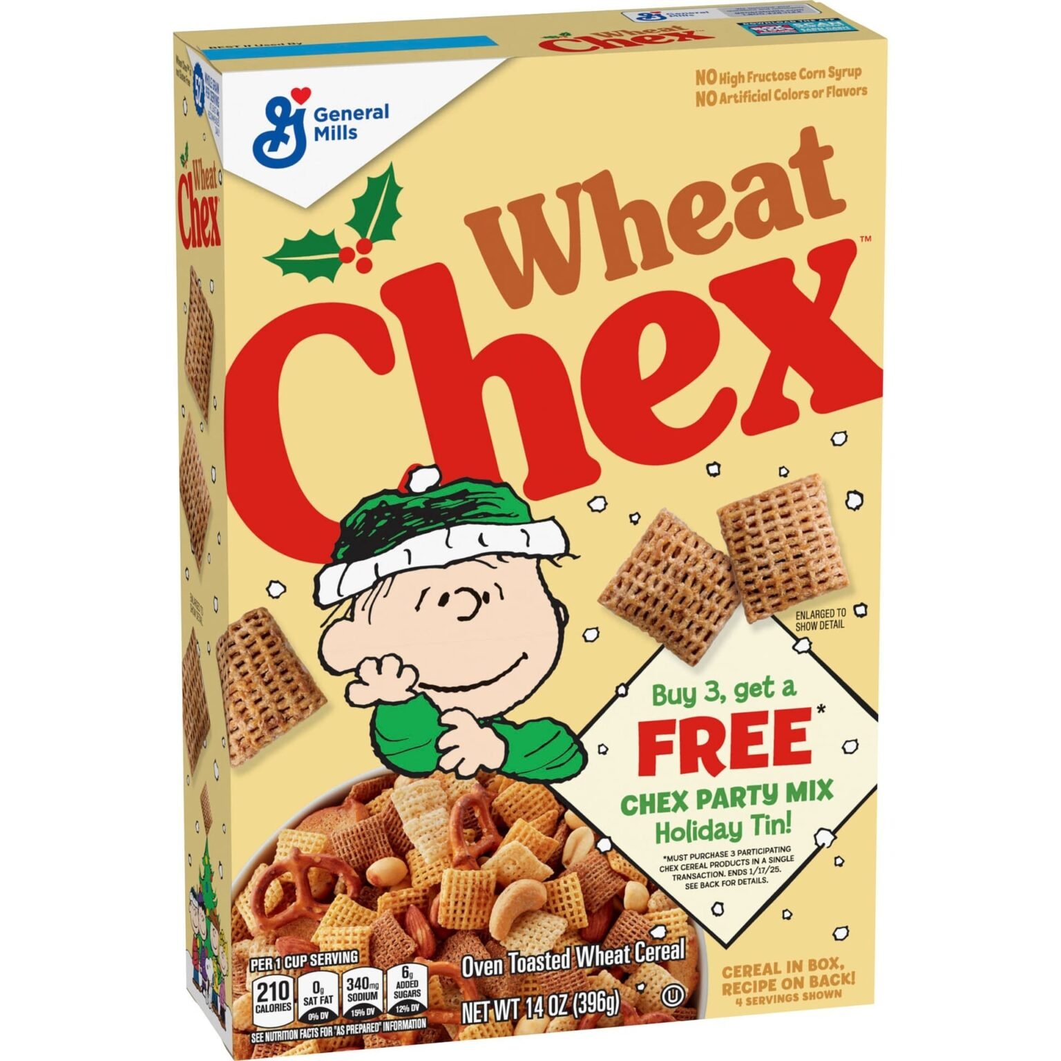 Peanuts Characters Bring Holiday Cheer to Chex Cereal Boxes This Season